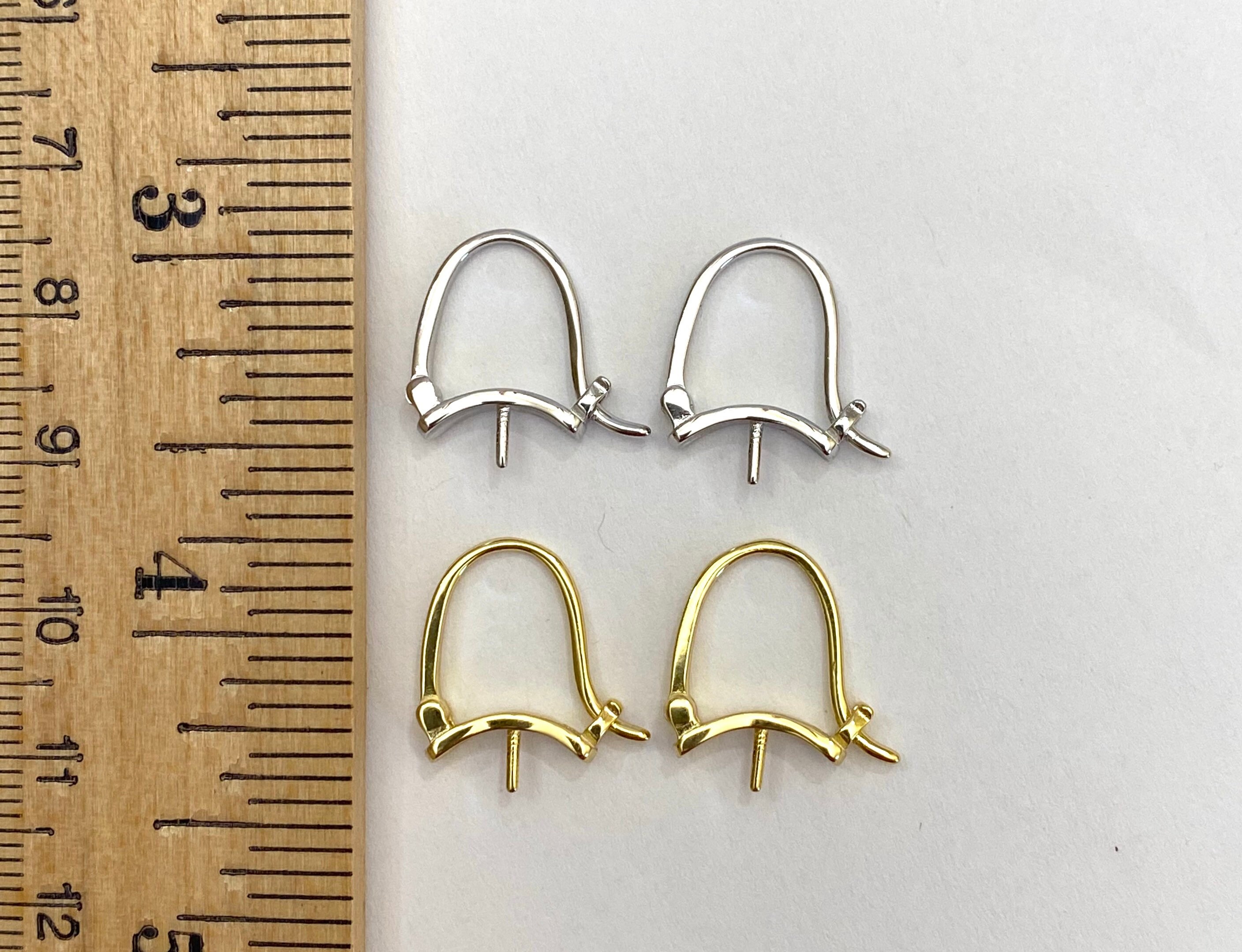 One Pair 925 Sterling Silver/gold Simple Loop Earring | Etsy