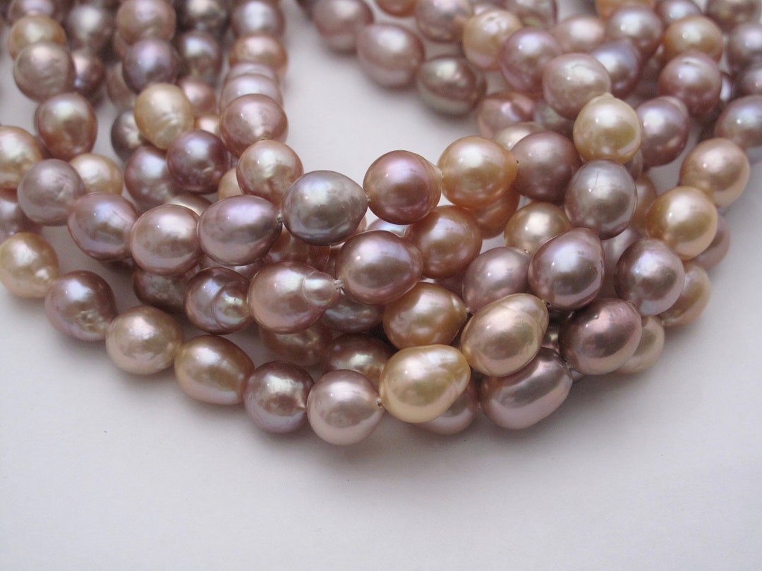 7-8.5mm Rare AAA Natural Light Pink Teardrop Baroque Pearl Beads ...