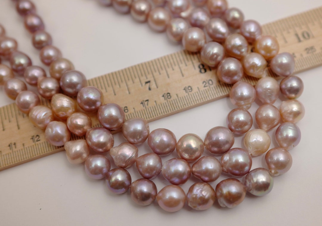 10-12mm Hermosas Perlas Barrocas Multi Natural Rosa/Malva - Etsy España