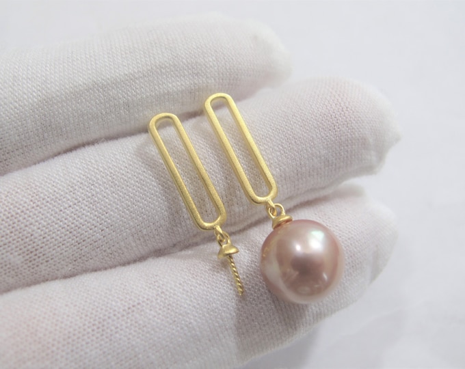 One Pair 925 Sterling Silver/gold Earring Findings,matte Finish DIY ...