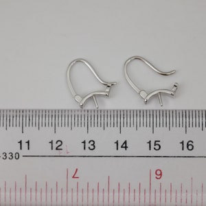 One Pair 925 Sterling Silver/gold Simple Plain Loop Earring Findings ...