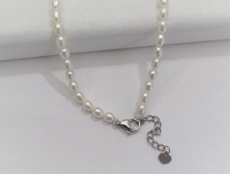 Genuine Pearl Necklace Natural Freshwater Pearl Necklace Etsy