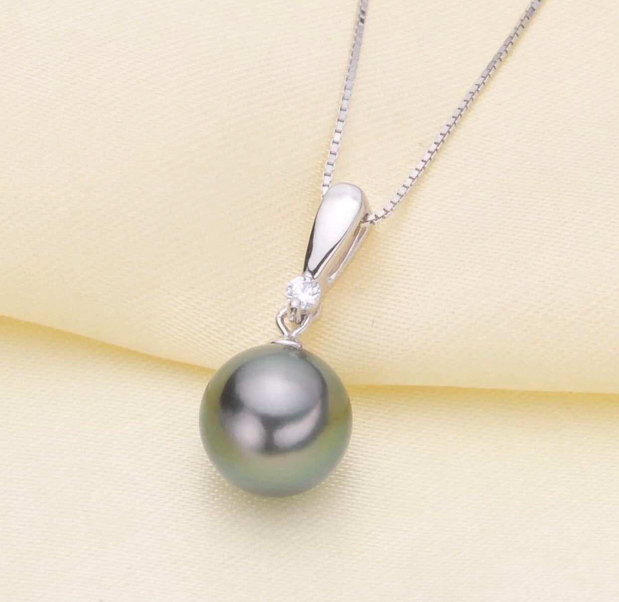 925 Sterling Silver OR Gold Simple Pendant Setting W/czs for Half ...