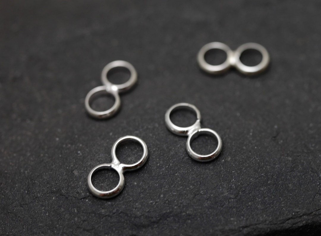 Sterling Silver Figure 8 Connector Ring: DIY Jewelry Finding (5mm X 9mm ...