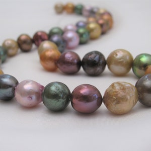 10-12mm Full Strand Multi Color Irregular Baroque Pearl Beads,high ...