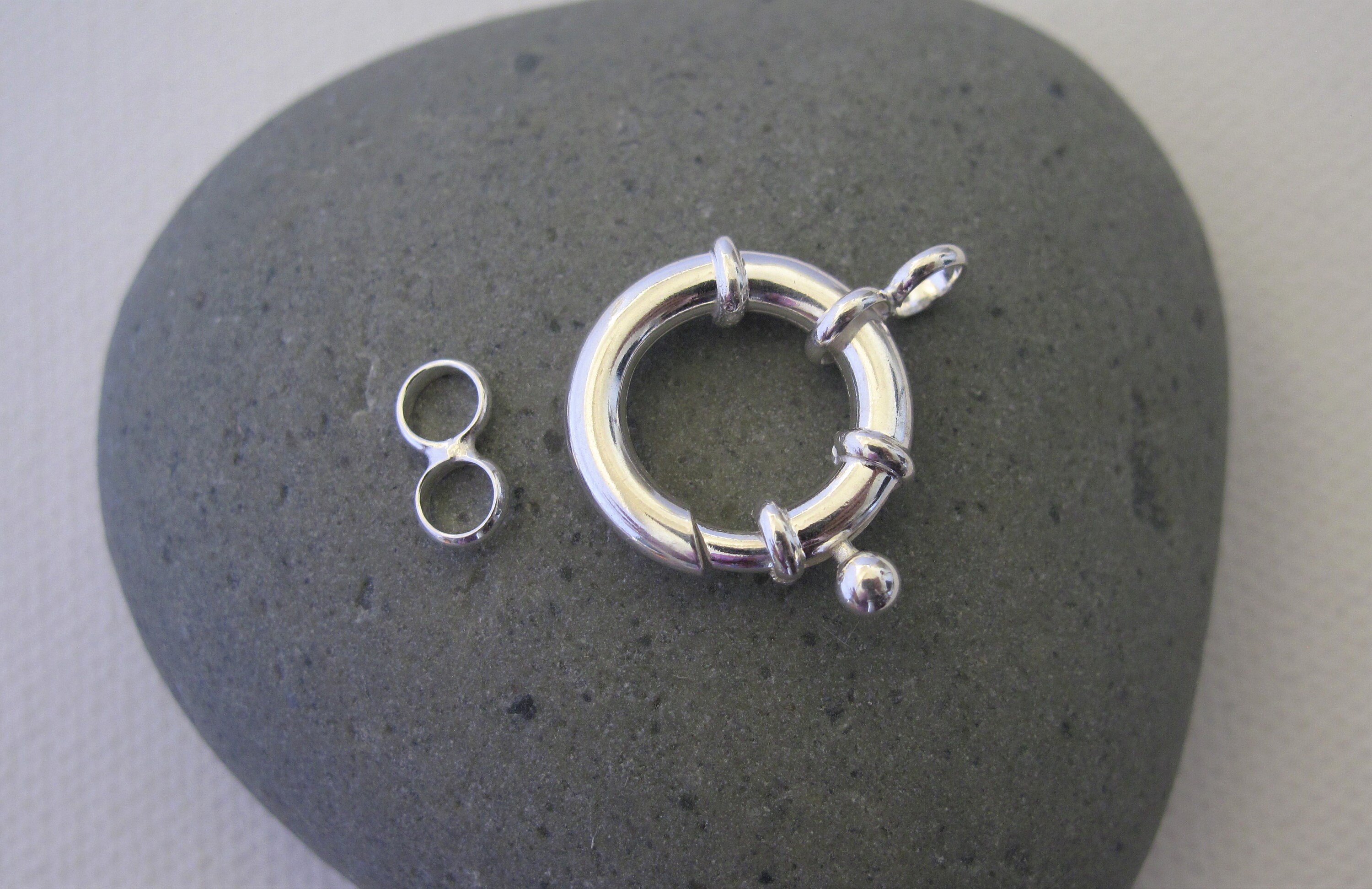 12/14/16mm Jumbo .925 Solid Sterling Silver Spring Clasp, Sterling ...