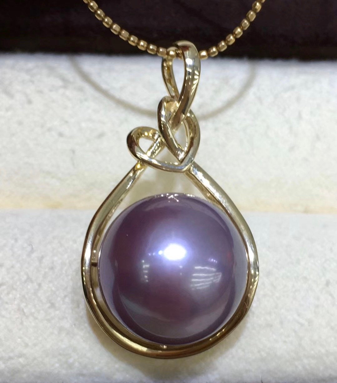 13mm High Quality Purple Edison Pearl W/14k Solid Gold - Etsy