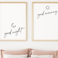 Bedroom Printable Poster, Bonsoir/bonjour Wall Art, French Quote ...