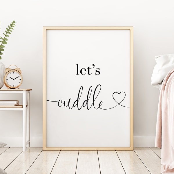 Lets Cuddle Sign - Etsy