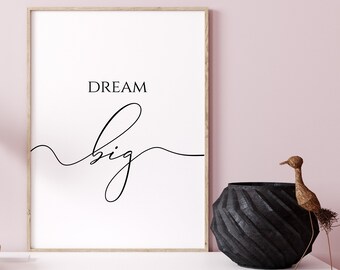 Dream Big Graduation Poster, Downloadable Prints, Classroom Decor ...