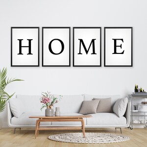 Printable Home Posters, Set of 4 Prints, Art Prints Bundle, Gallery ...