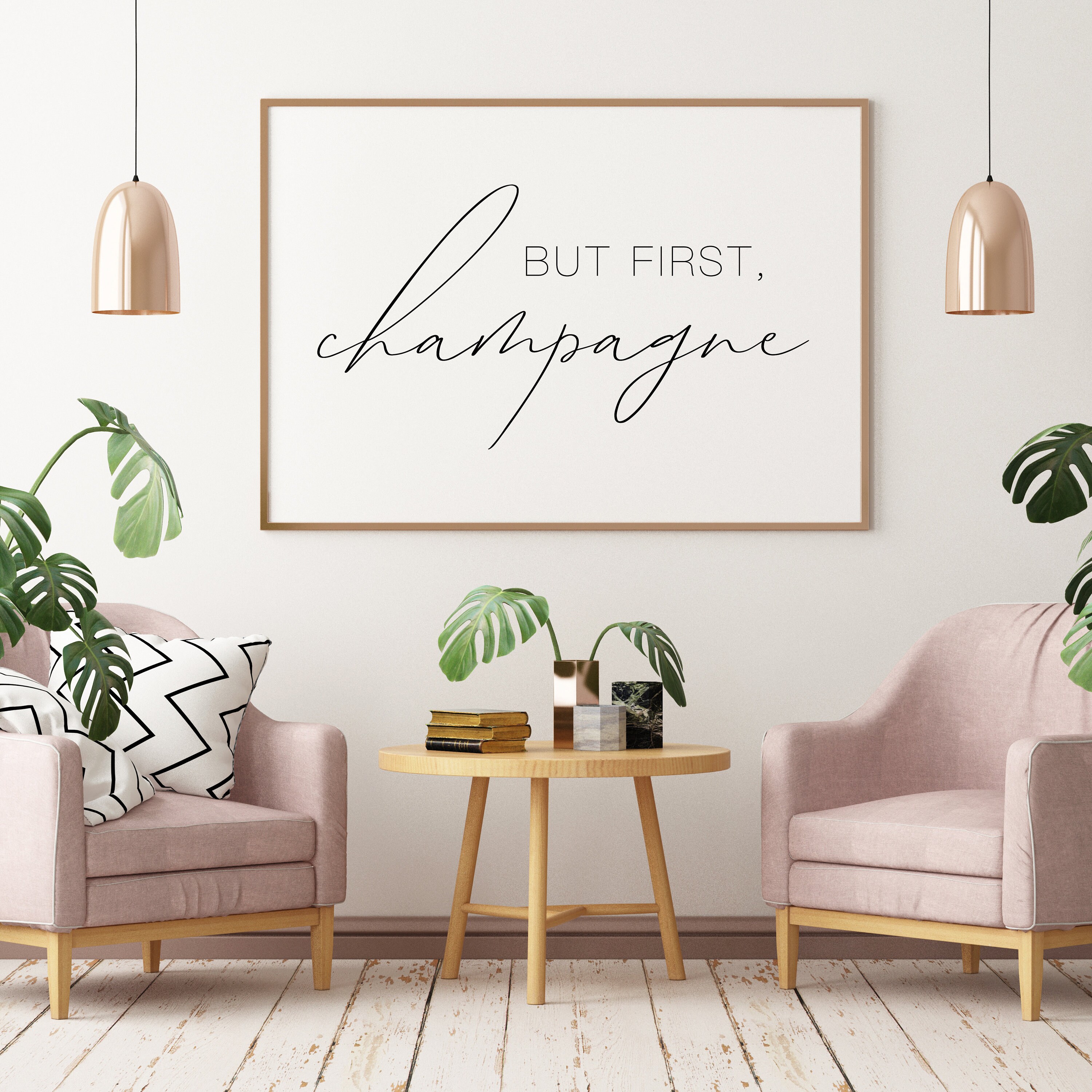 But First Champagne Printable Poster Kitchen & Dining Wall - Etsy