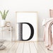Letter D Printable Art, Office Wall Sign, Name Initial Poster, Minimal ...