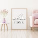 Welcome Home Printable Poster Entryway Wall Print Black and - Etsy