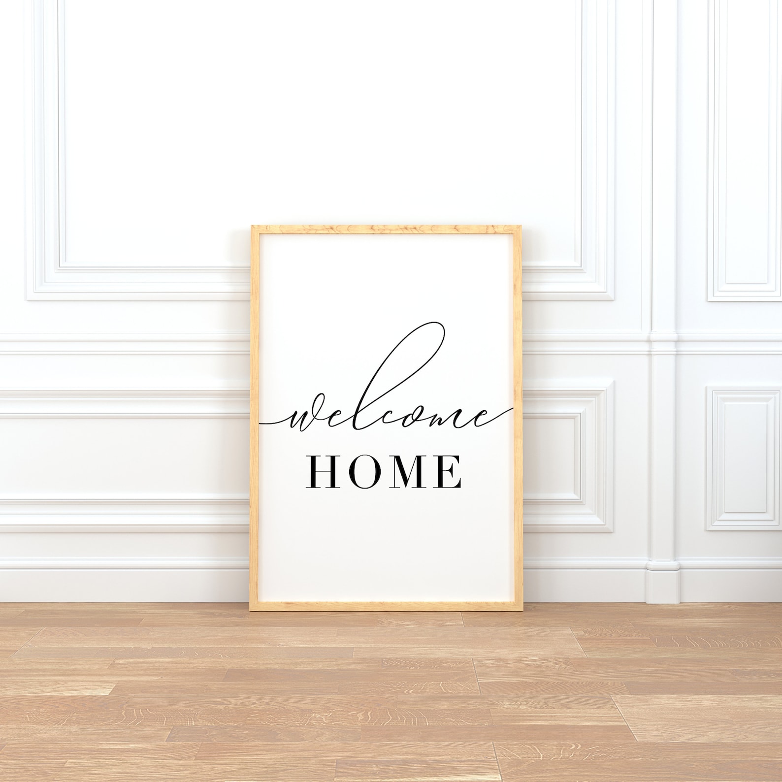 Welcome Home Printable Poster Entryway Wall Print Black and | Etsy