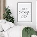 Get Cozy Printable Sign, Guest Room Poster, Typographic Print Art ...