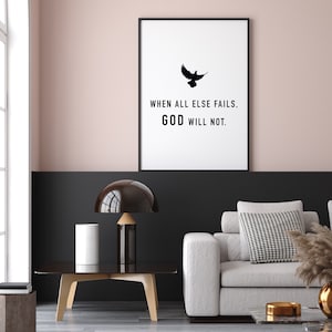 Motivational Quote Wall Art, Religious Quote, Quote From the Bible ...