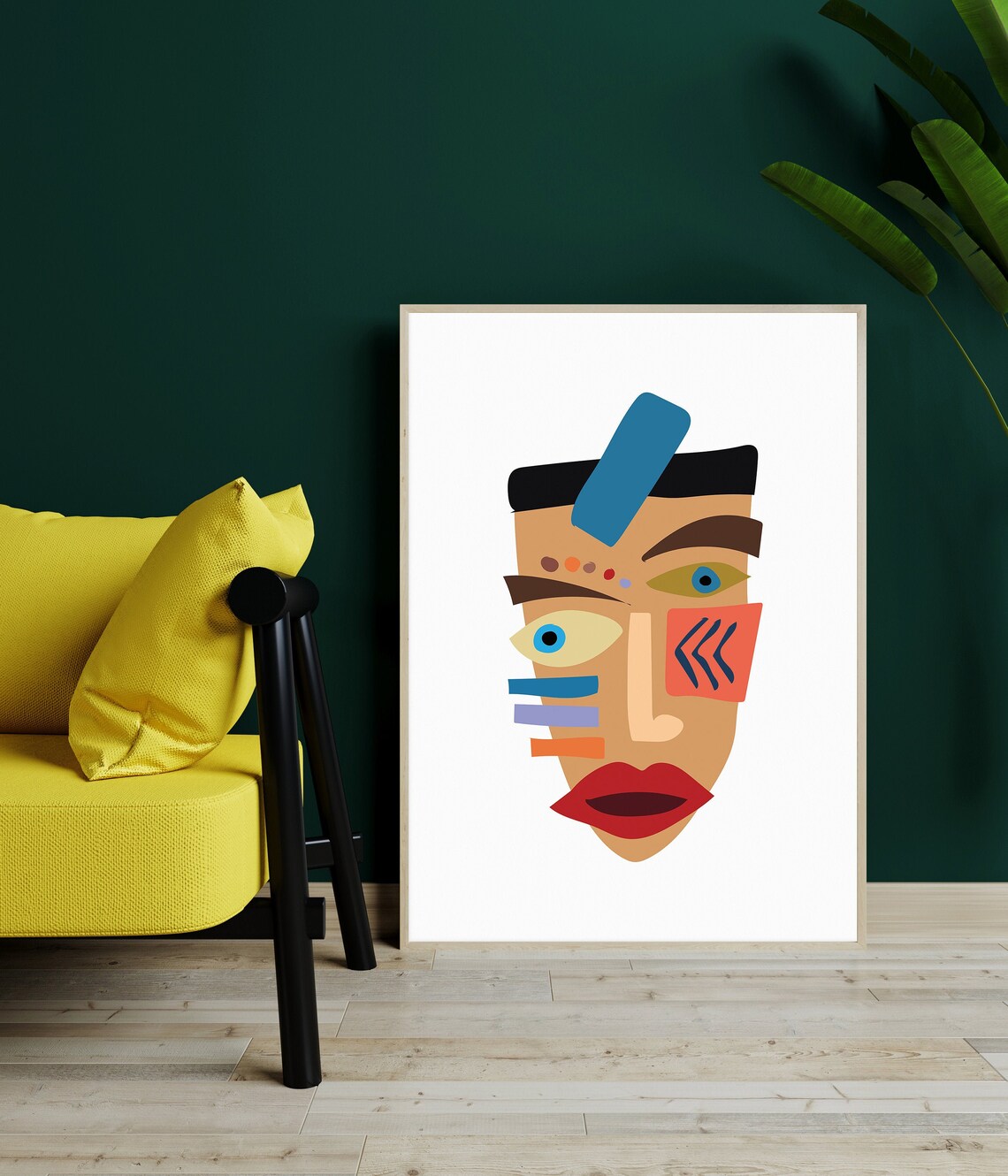 African Tribal Mask Printable Poster Abstract Portrait Print - Etsy
