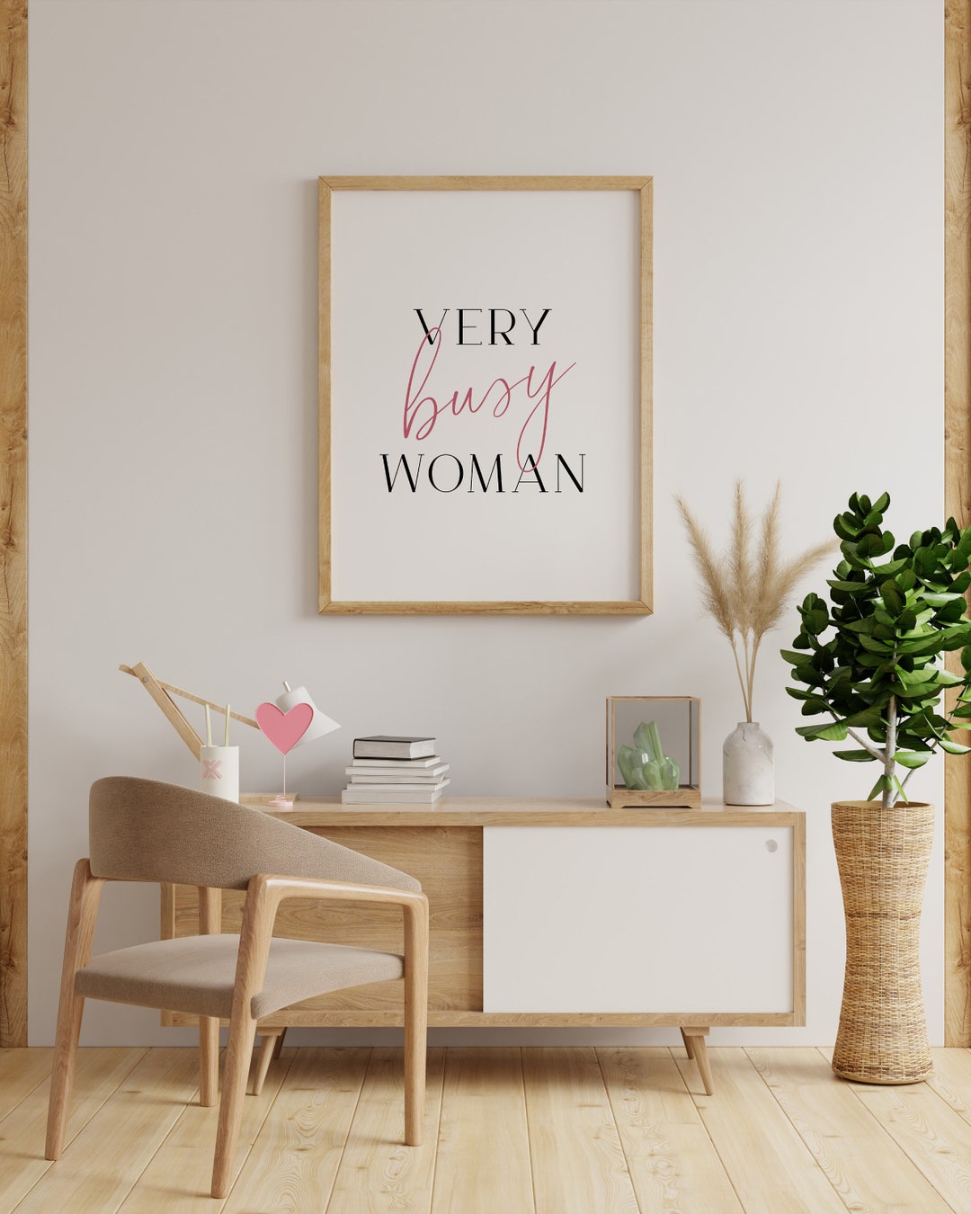 Very Busy Woman Printable Art, Ladies Office Wall Decor, Typographic ...