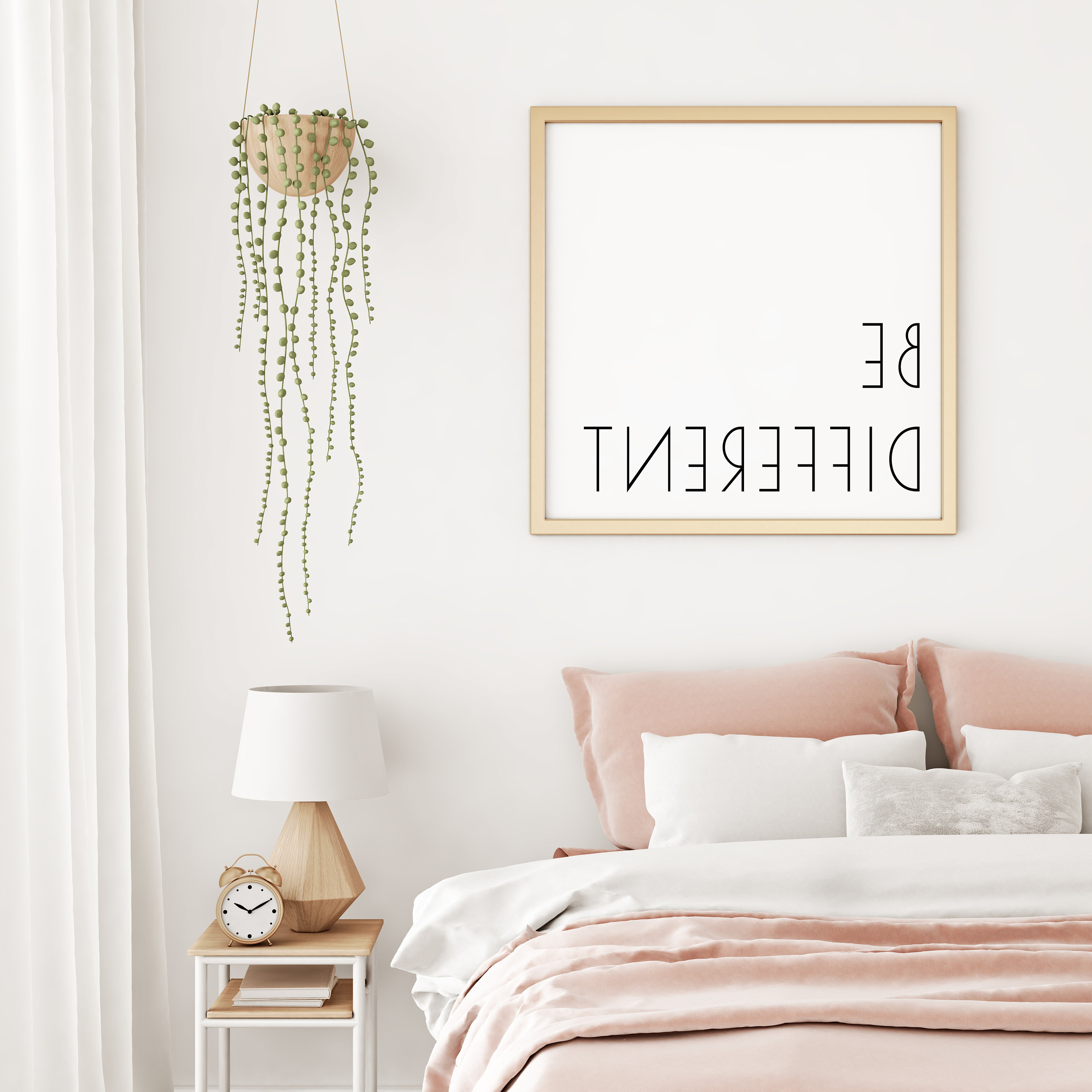 Be Different Printable Poster, Inspirational Quote Art, Square Shape ...