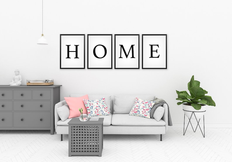 Printable Home Posters Set of 4 Prints Art Prints Bundle - Etsy