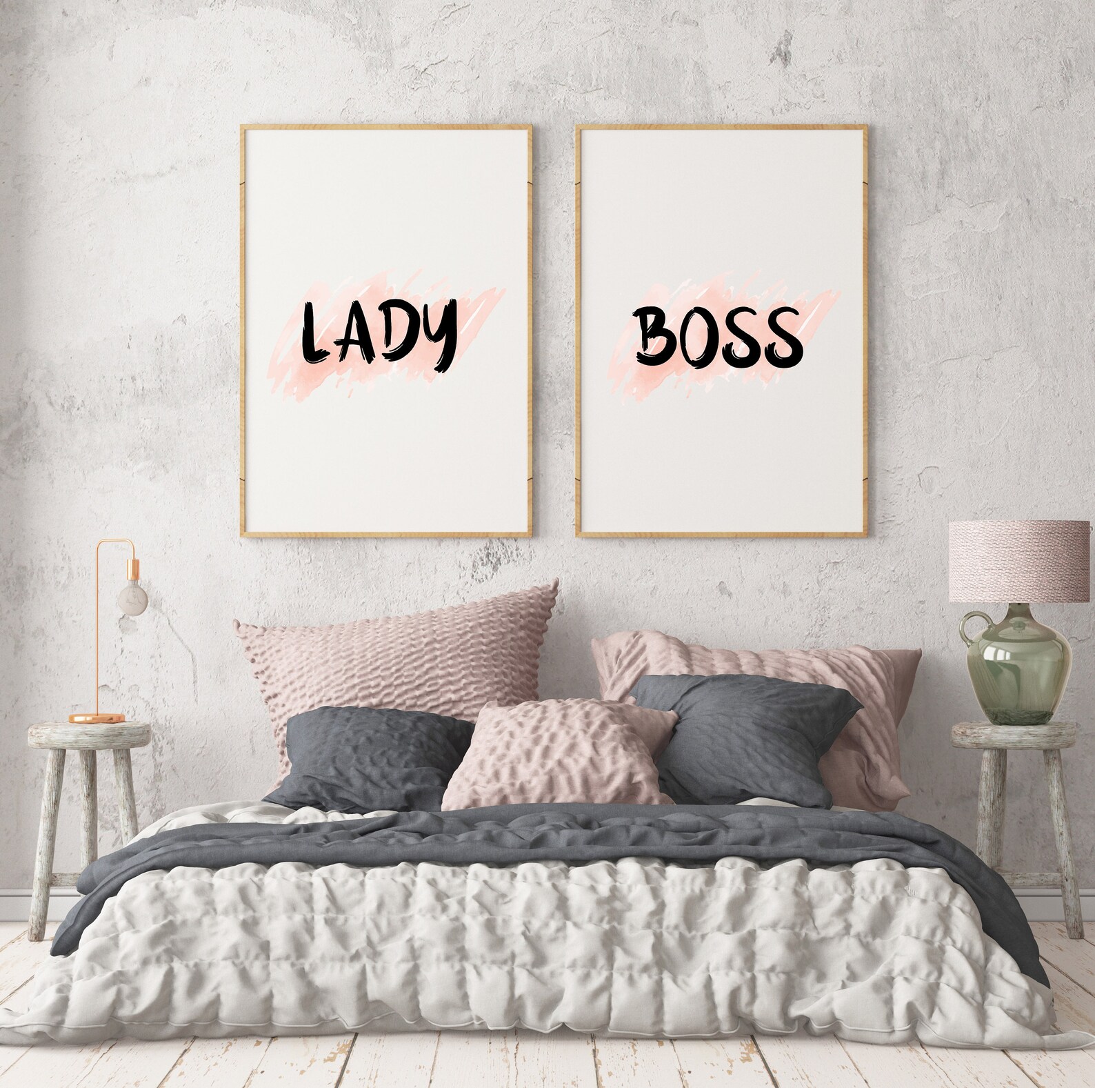 Lady Boss Printable Posters Set of 2 Prints Above Bed - Etsy