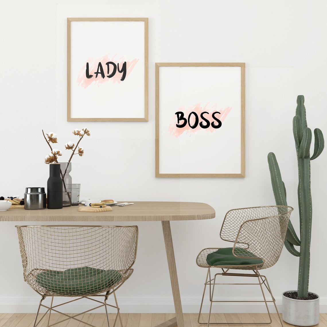 Lady Boss Printable Posters Set of 2 Prints Above Bed - Etsy