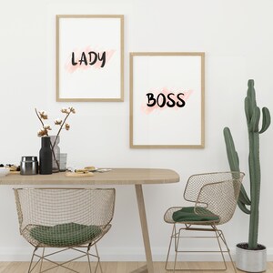Lady Boss Printable Posters Set of 2 Prints Above Bed - Etsy