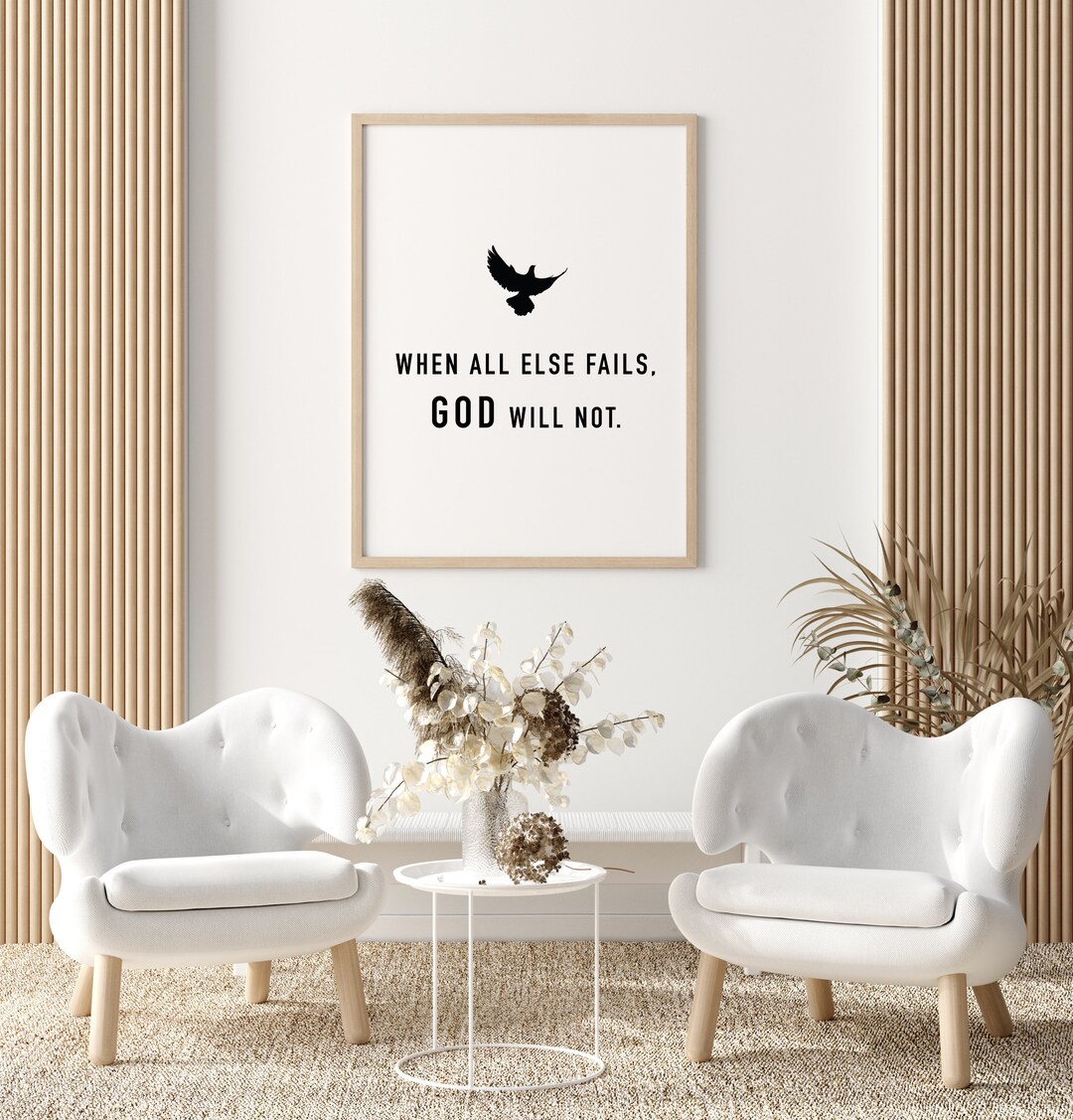 Motivational Quote Wall Art, Religious Quote, Quote From the Bible ...