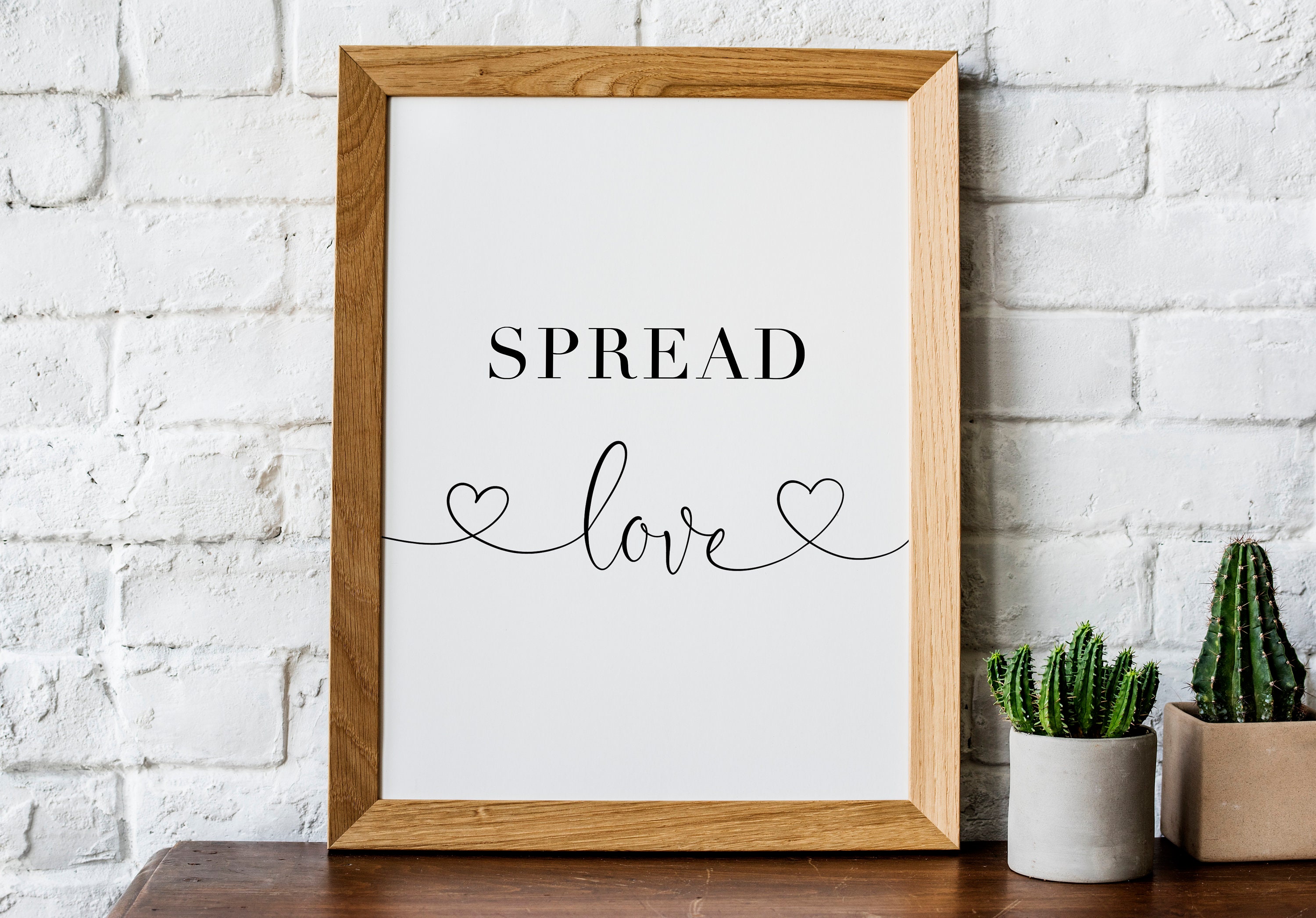 Spread Love Printable Poster Quote About Love Inspirational - Etsy