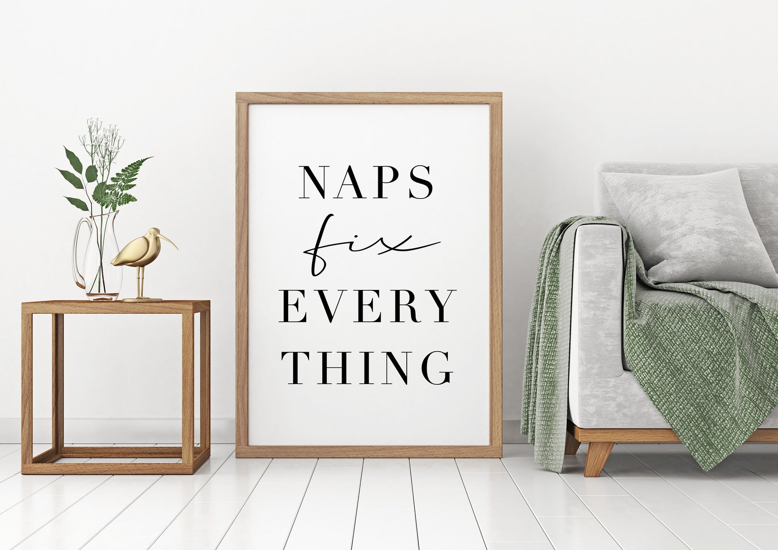 Naps Fix Every Thing Printable Poster, Bedroom Wall Art, Above Bed ...