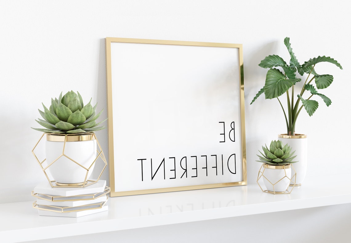 Be Different Printable Poster Inspirational Quote Art Square | Etsy