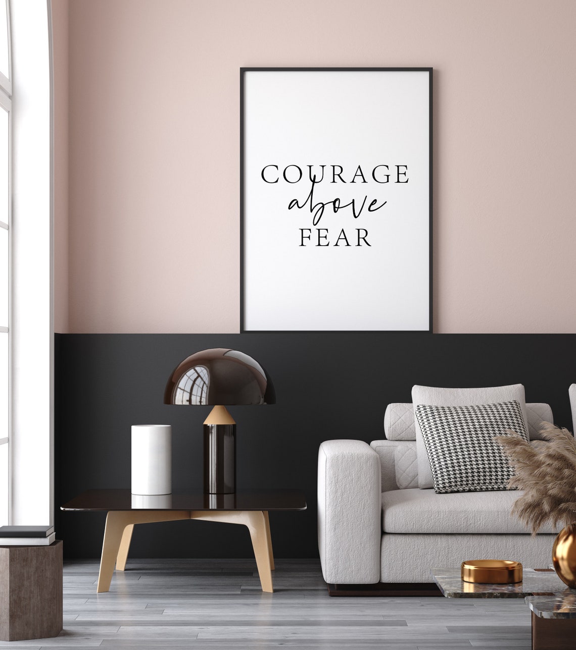 Courage Above Fear Printable Poster Motivational Quote Print | Etsy