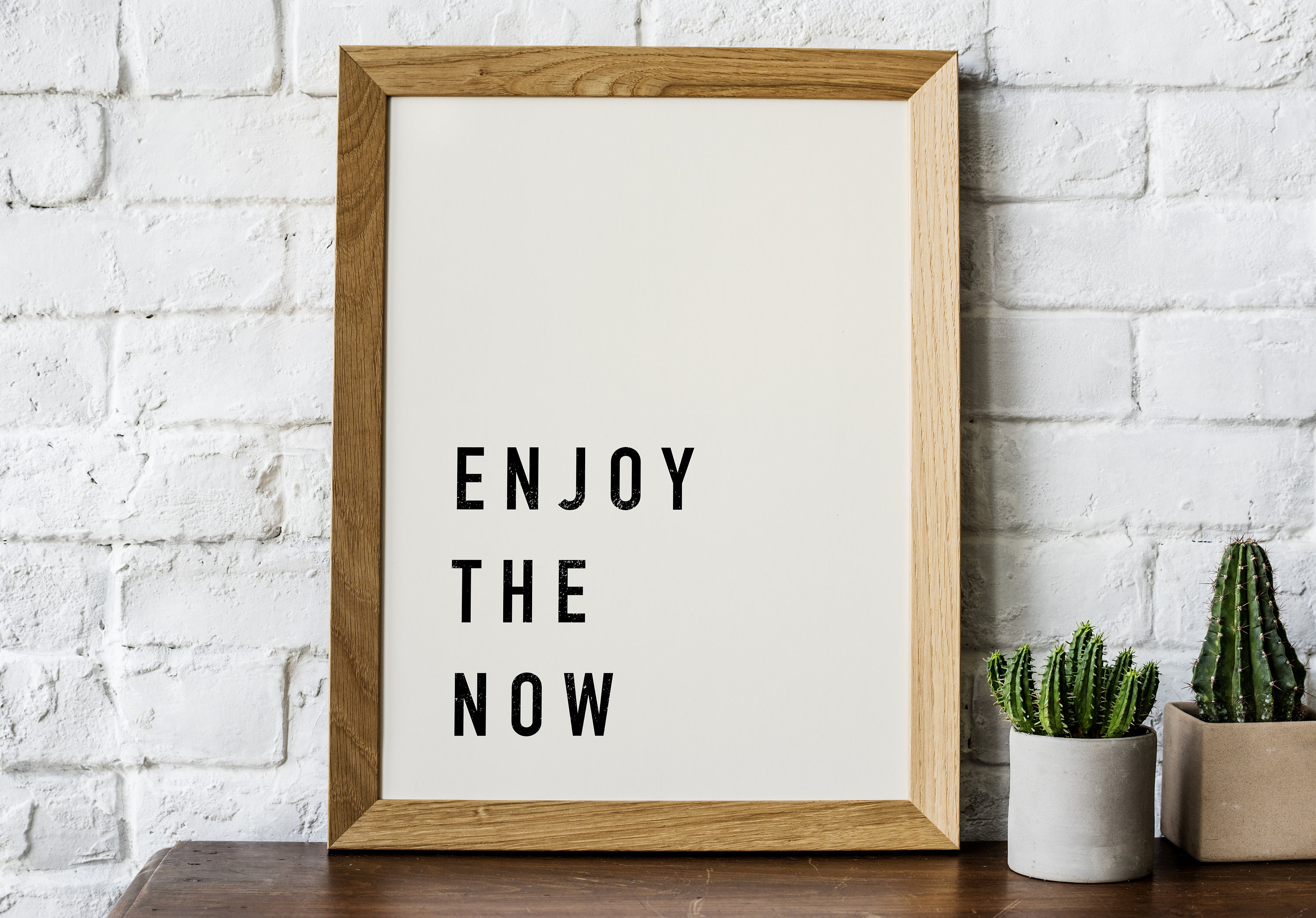 Enjoy the Now Printable Poster, Quote About Life, Living Room Wall Art ...