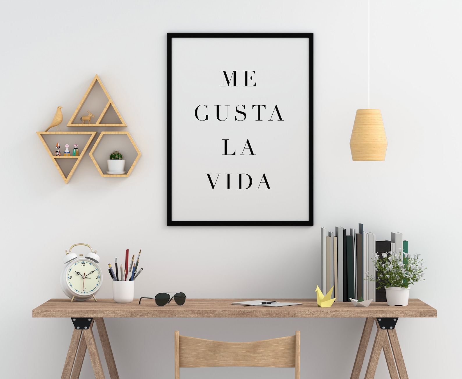 Me Gusta La Vida Printable Poster Spanish Quote Wall Print | Etsy