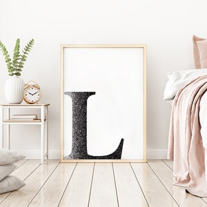 Letter L Printable Art, Name Initial Poster, Office Wall Sign, Minimal ...