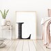 Letter L Printable Art, Name Initial Poster, Office Wall Sign, Minimal ...