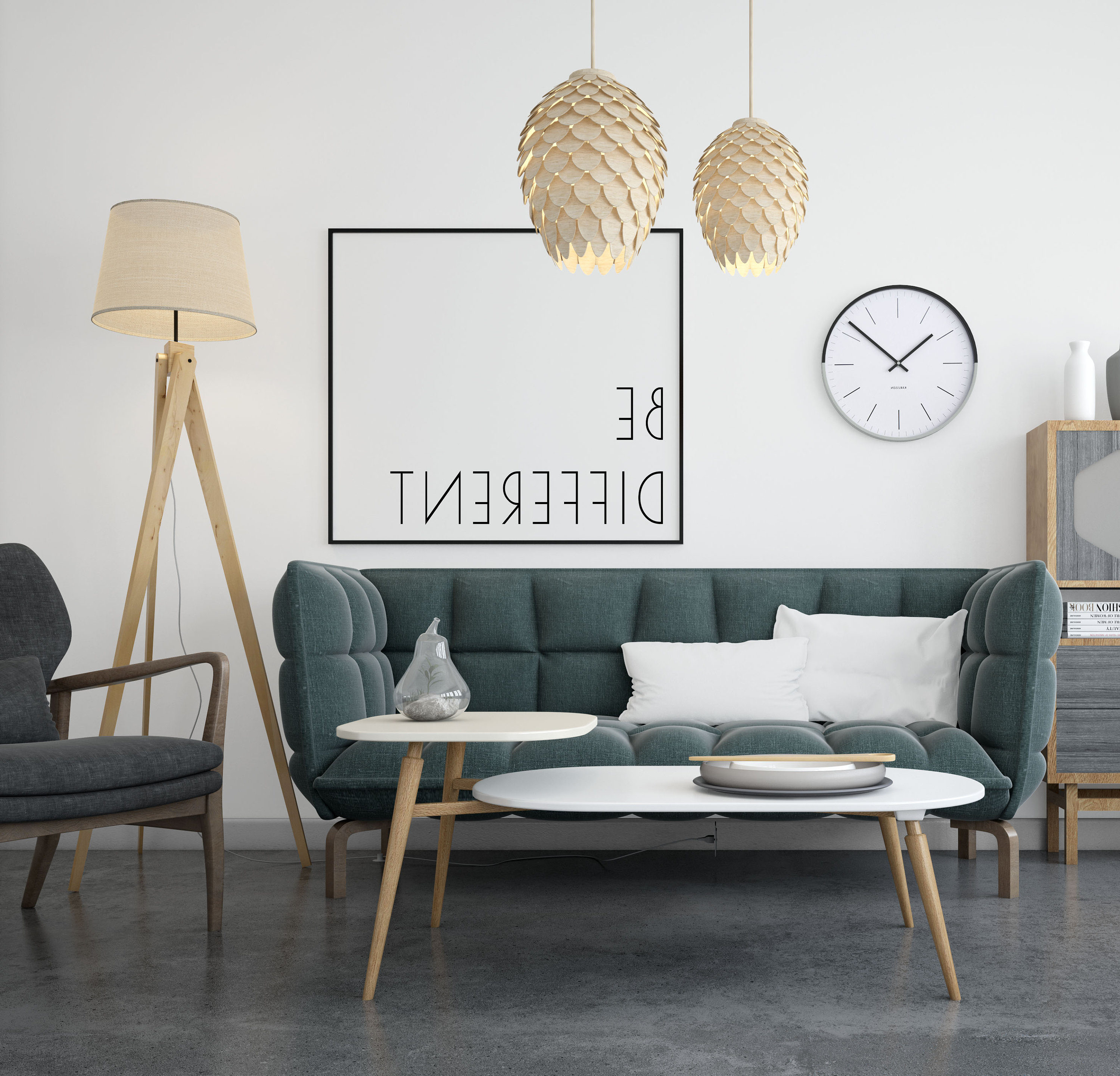 Be Different Printable Poster, Inspirational Quote Art, Square Shape ...