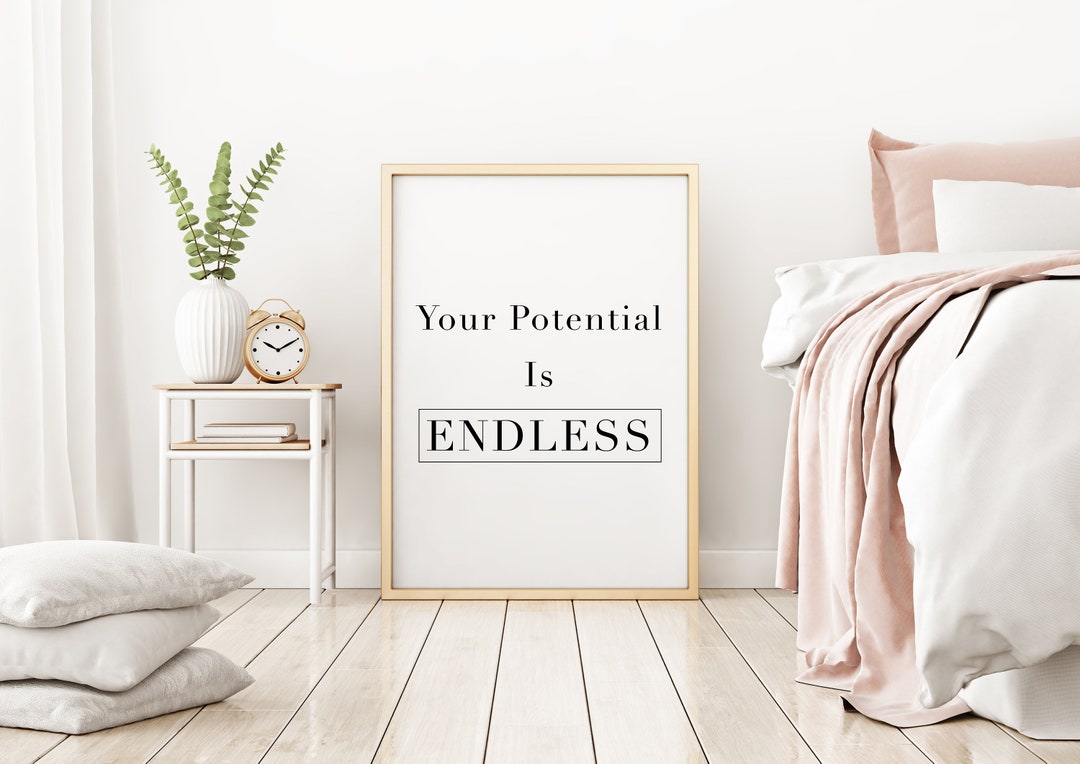 Your Potential is Endless Printable Poster, Inspirational Quote ...