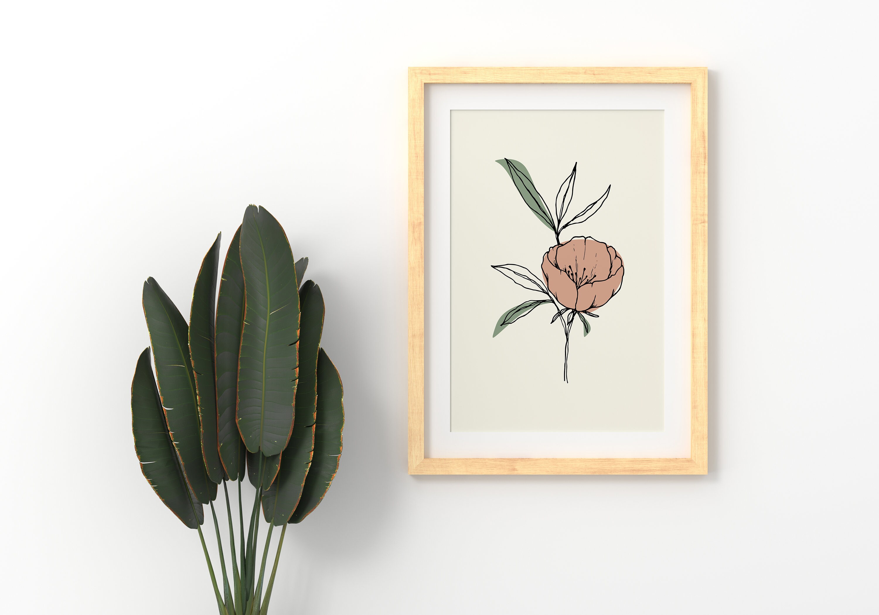 Abstract Flower Print Flower Line Art Wall Decor Minimalist - Etsy