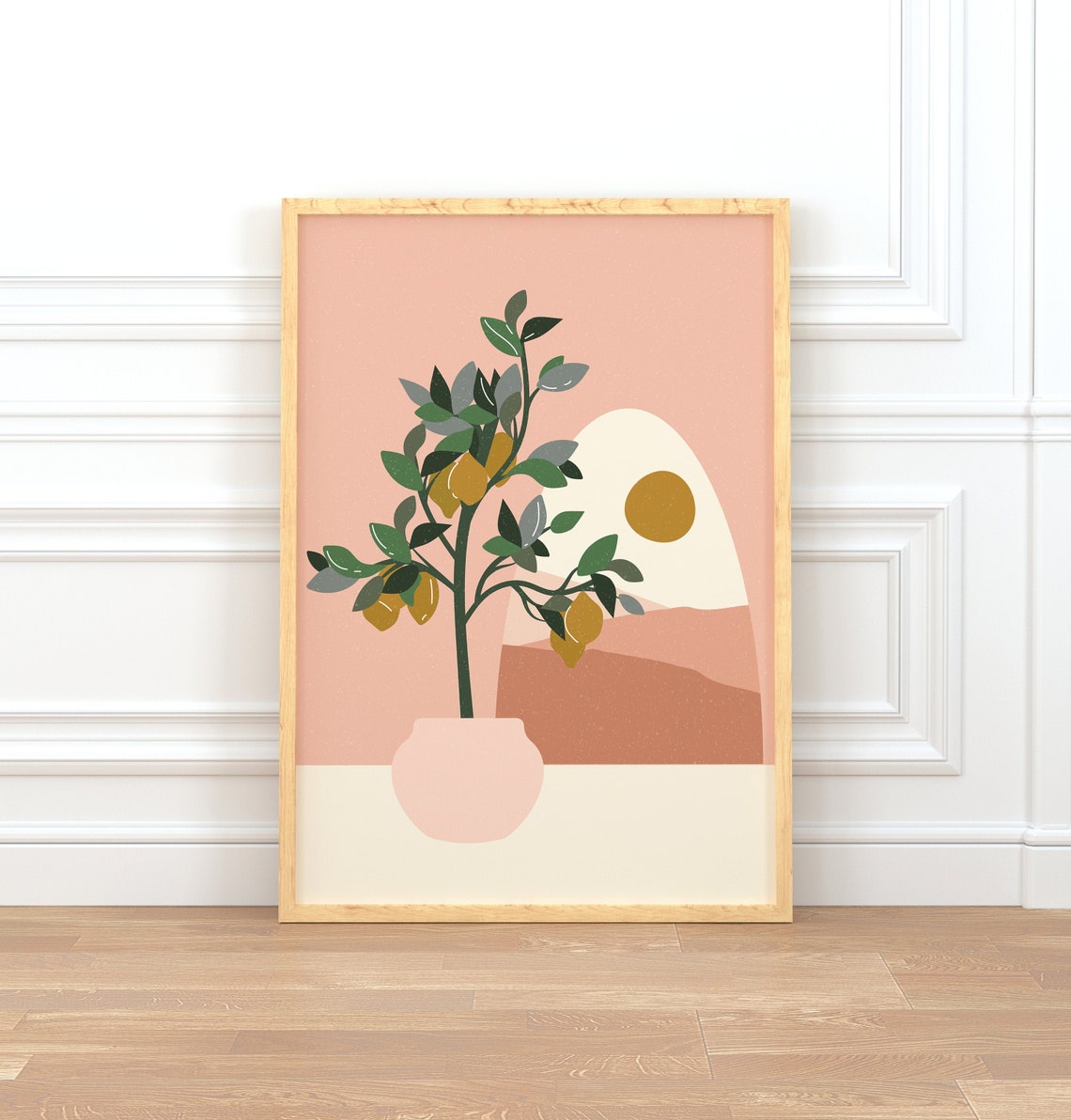 Lemon Tree Print Art Abstract Lemon Tree Wall Poster Lemon - Etsy Australia