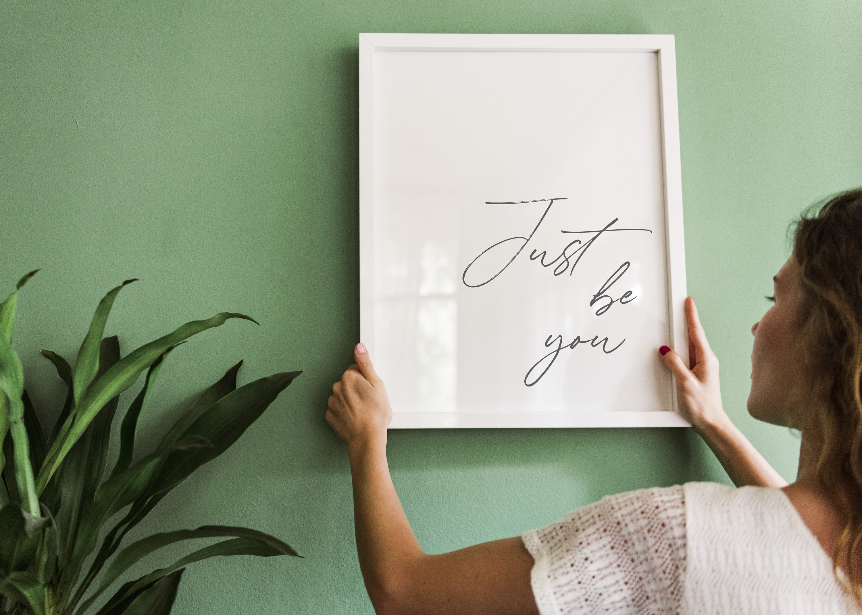 Just Be You Printable Poster Motivational Quote Black and - Etsy