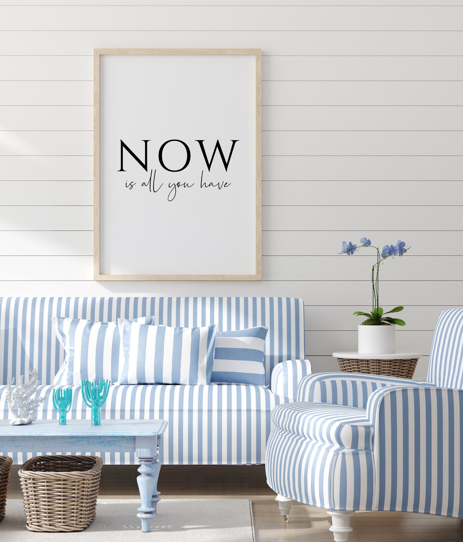 Now Is All You Have Printable Poster Black and White Wall | Etsy