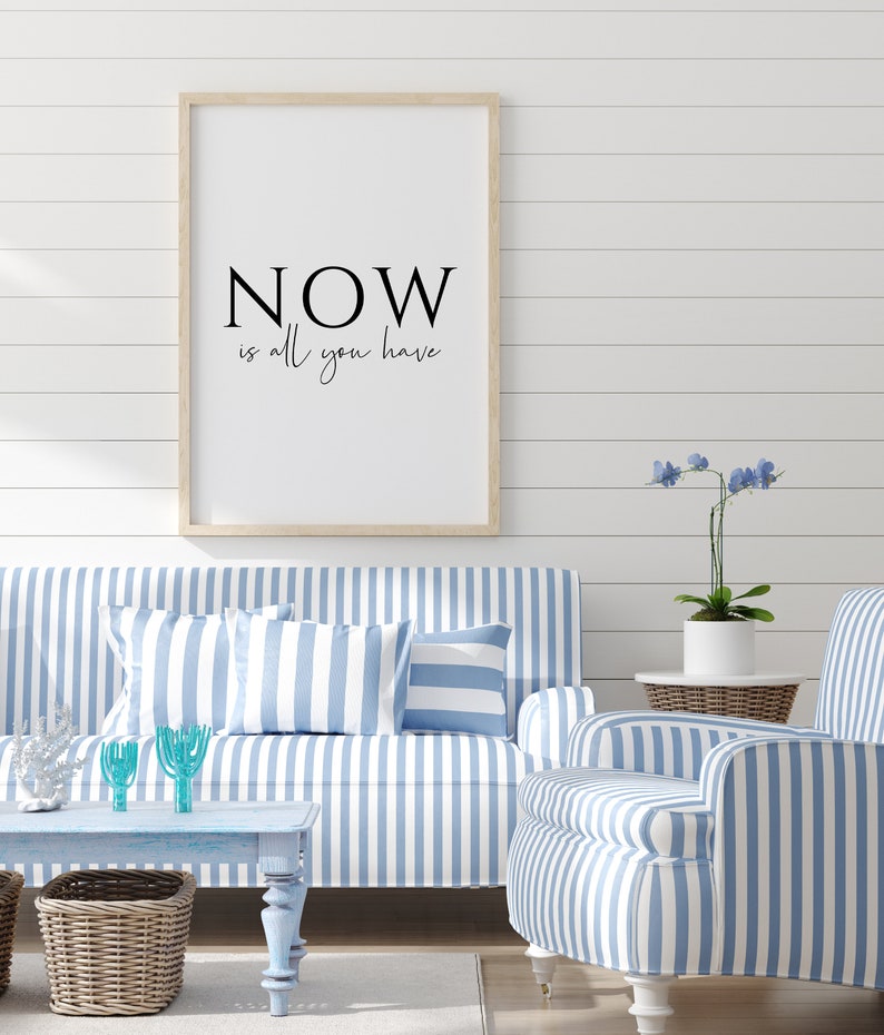 Now is All You Have Printable Poster Black and White Wall - Etsy