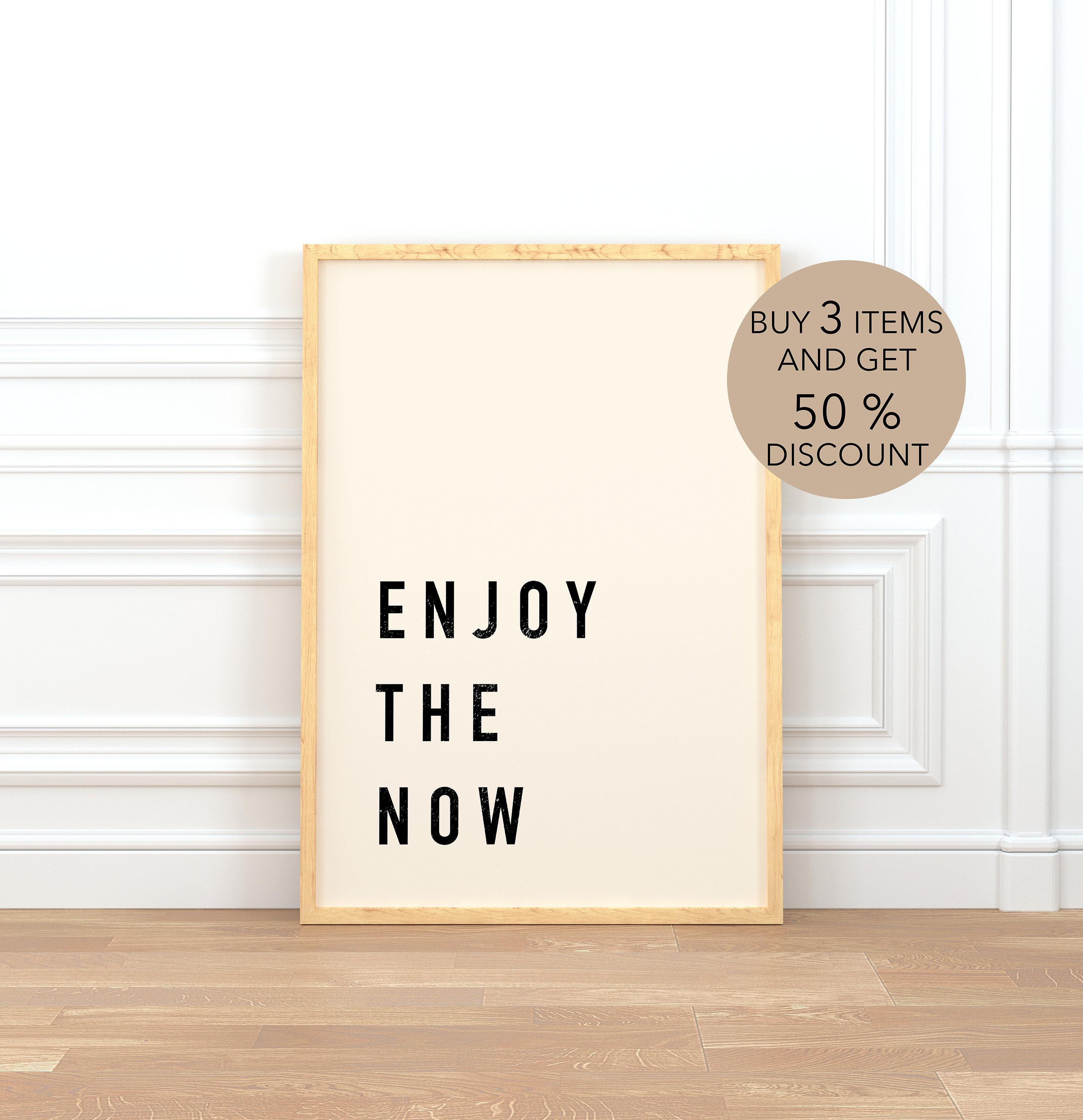 Enjoy the Now Printable Poster, Quote About Life, Living Room Wall Art ...