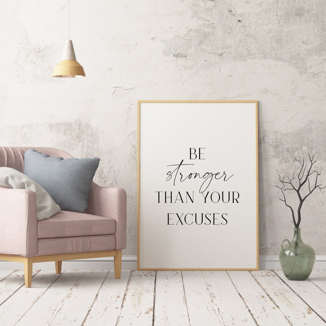 Be Stronger Than Your Excuses Printable Poster Office Wall - Etsy
