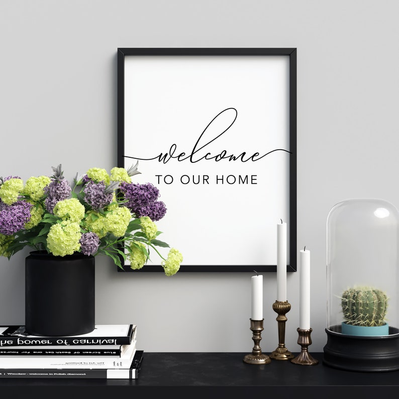 Welcome To Our Home Printable Poster Entryway Wall Print | Etsy