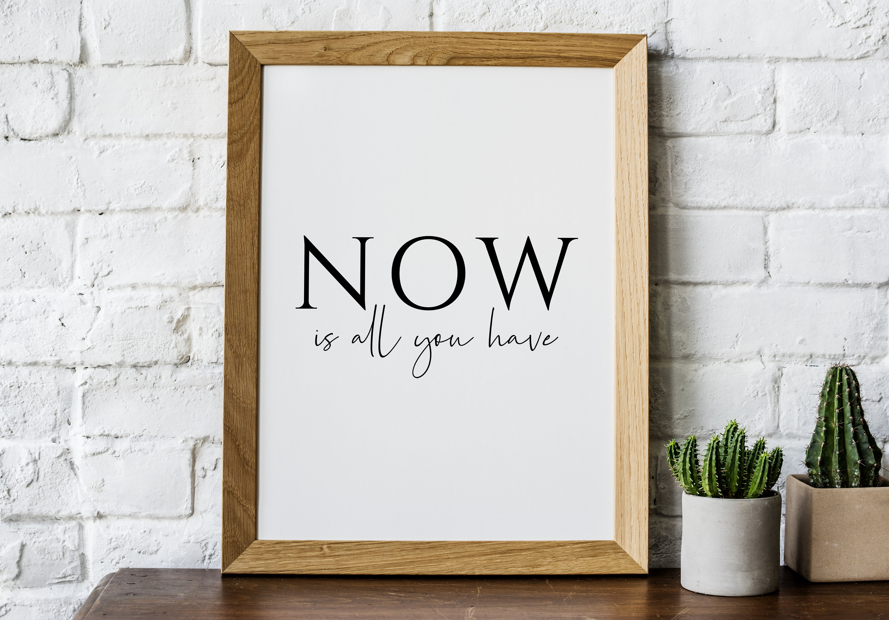 Now is All You Have Printable Poster Black and White Wall - Etsy