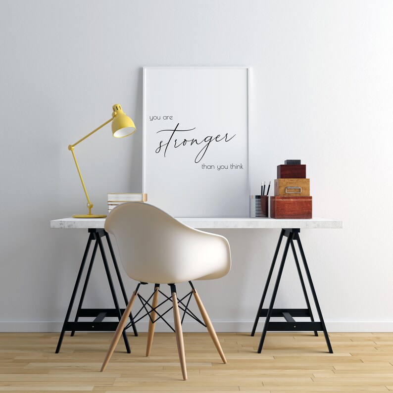 You Are Stronger Than You Think Printable Sign Gym Room Wall - Etsy