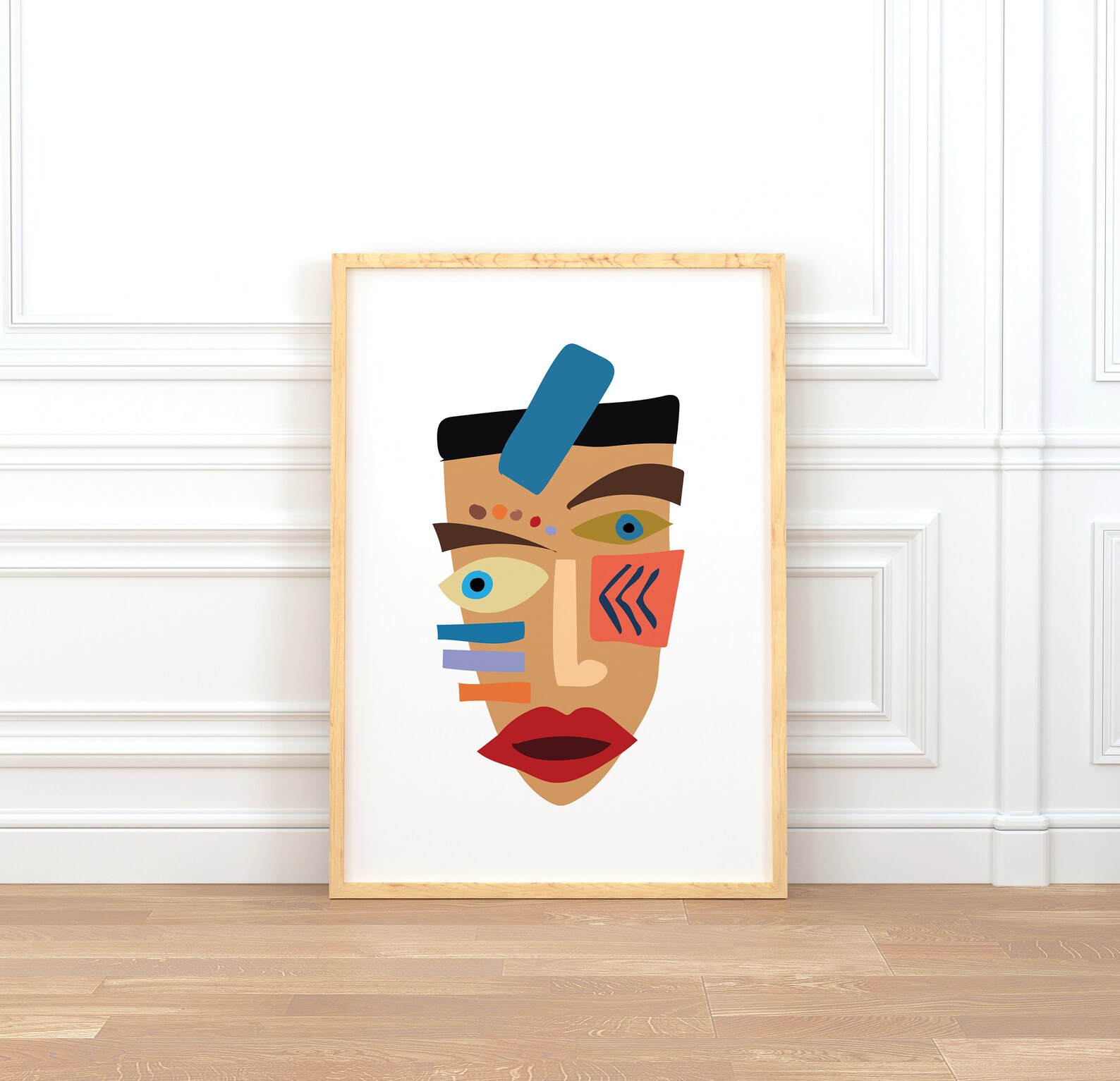 African Tribal Mask Printable Poster Abstract Portrait Print - Etsy